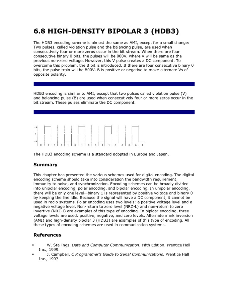 HDB3 | PDF | Signal Processing | Digital Technology