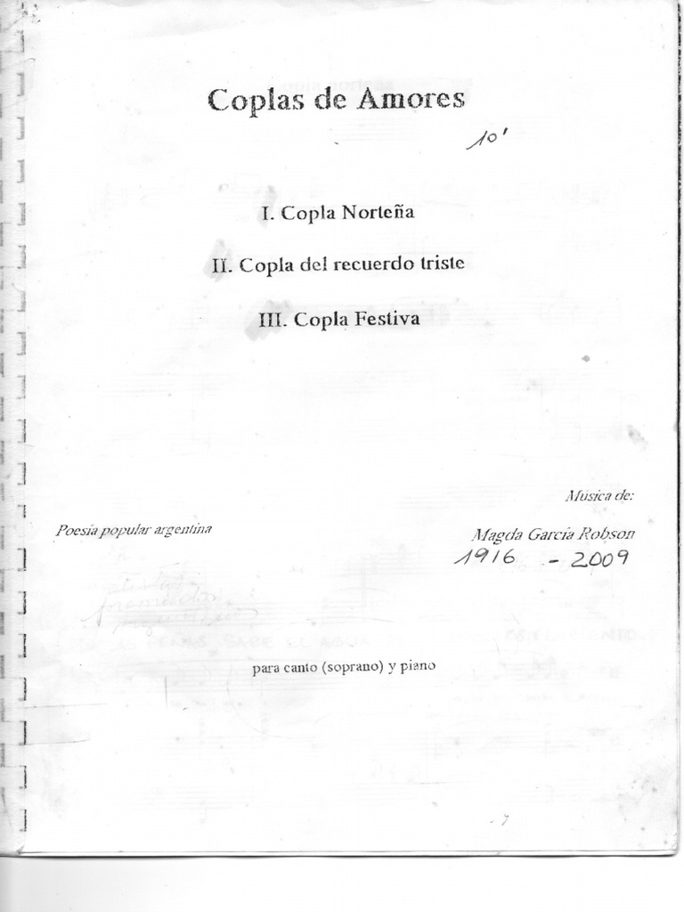 García Robson Magda-Coplas de Amores | PDF