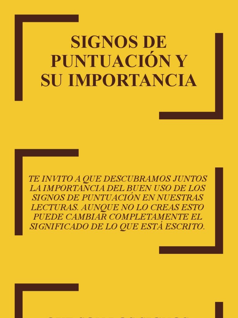Signos de Puntuación y Su Importancia | PDF | Artes del Lenguaje y ...