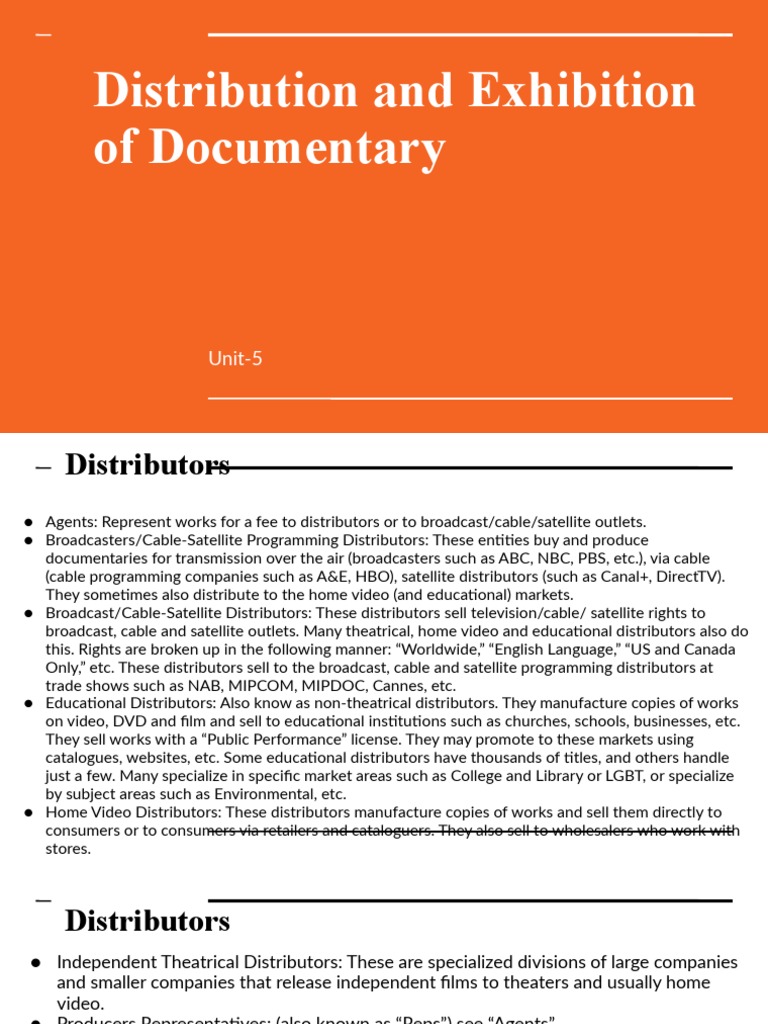Documentary Distribution Essentials | PDF | Documentary Film | Filmmaking