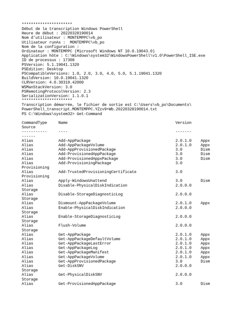Powershell Transcript Montemppcyzzv9wb20220328190014 Pdf