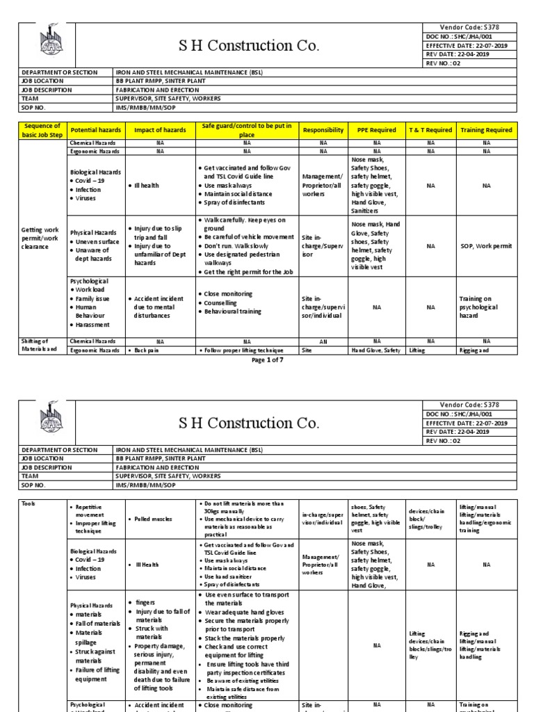 JHA Fabrication and Erection | PDF