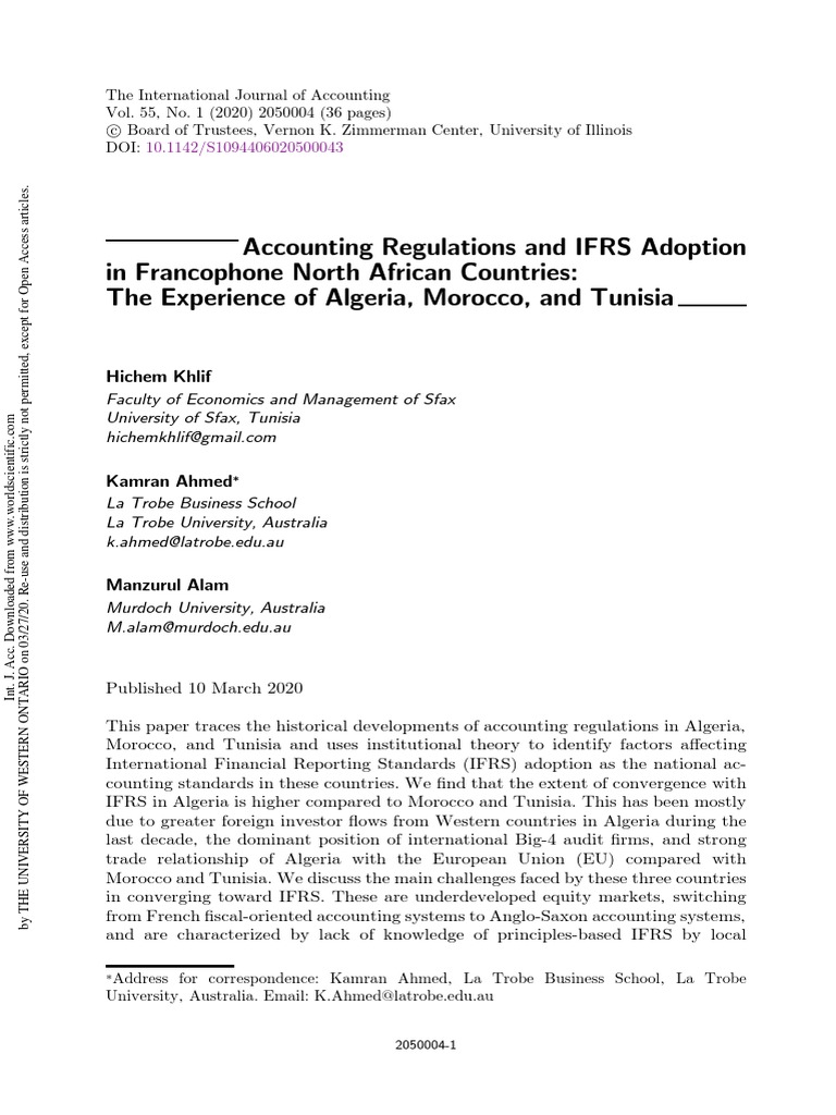 Accounting Regulations and IFRS Adoption | PDF