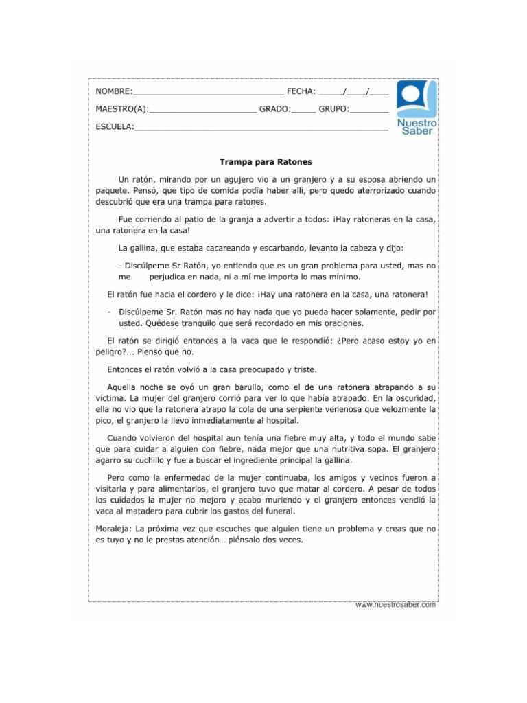 Lectura De Cuarto Pdf