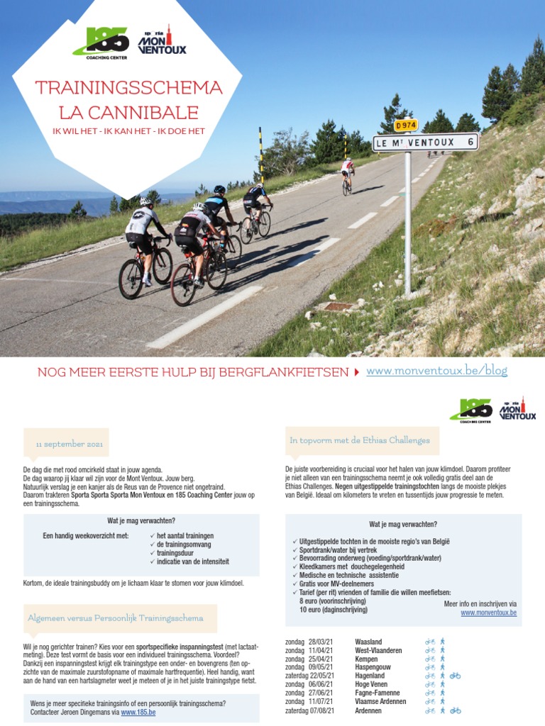 Trainingsschema Cannibale 2021 - Januari 2 | PDF