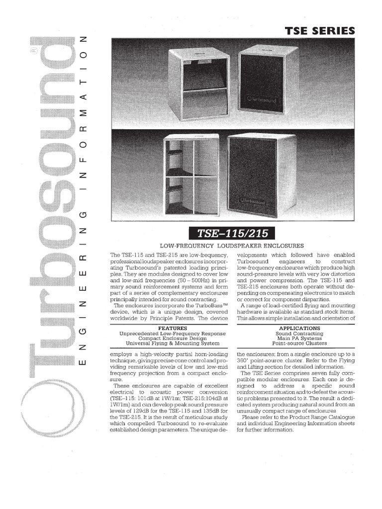 Turbosound Turbosound TSE-115_215 | PDF