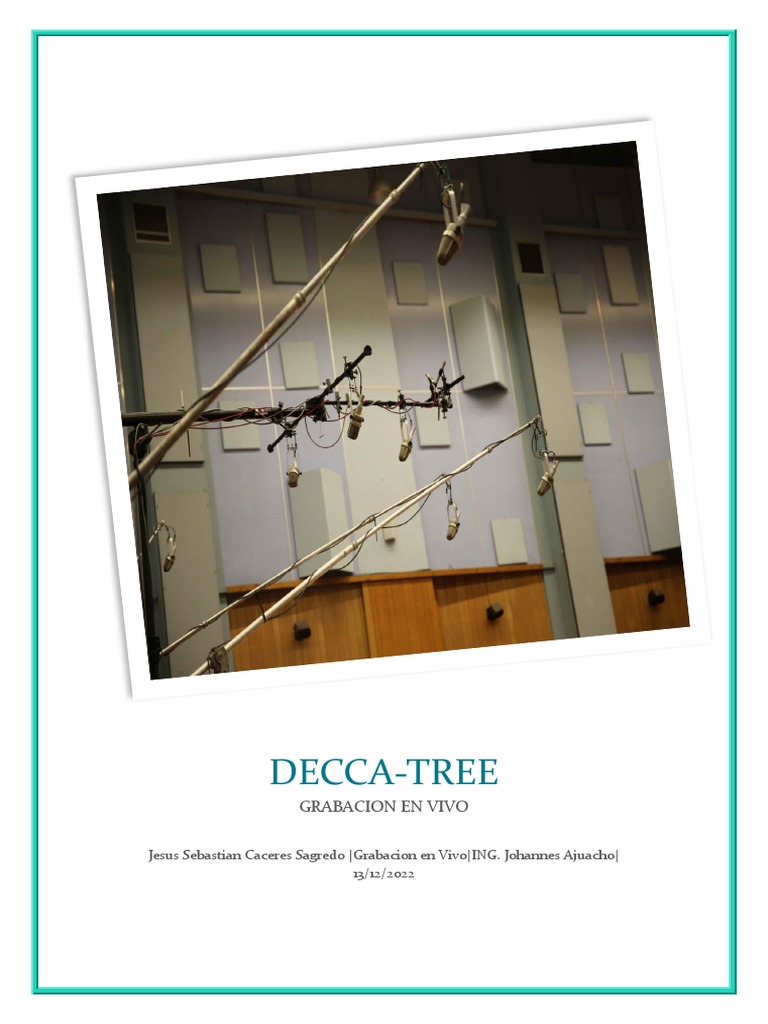 Técnica de Micrófoneo DeccaTree | PDF | Micrófono | Ingeniería de audio