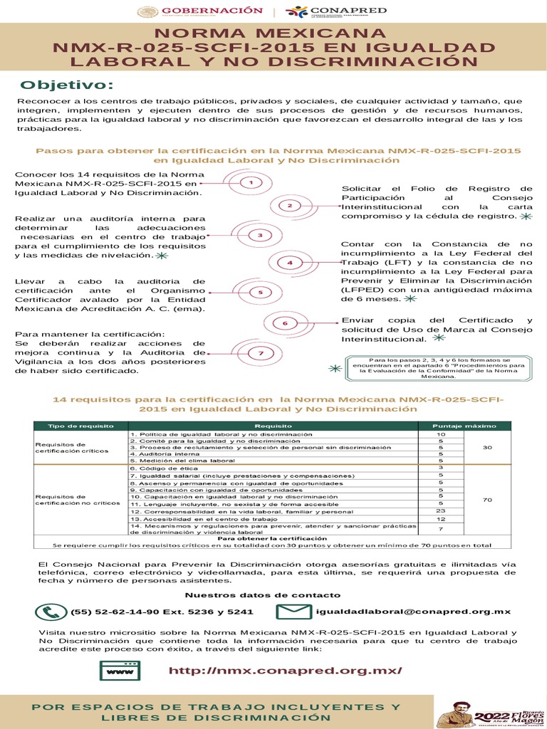 Certificación NMX-R-025 en Igualdad Laboral | PDF | Auditoría | México