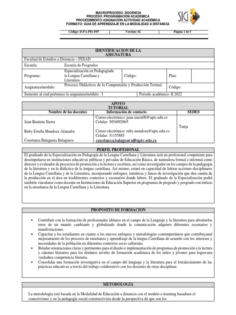 Unidad Dos Escritura | PDF | Maestros | Enseñando