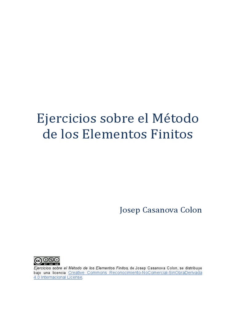 Ejercicios Sobre El Método de Los Elementos Finitos | PDF | Ecuaciones ...