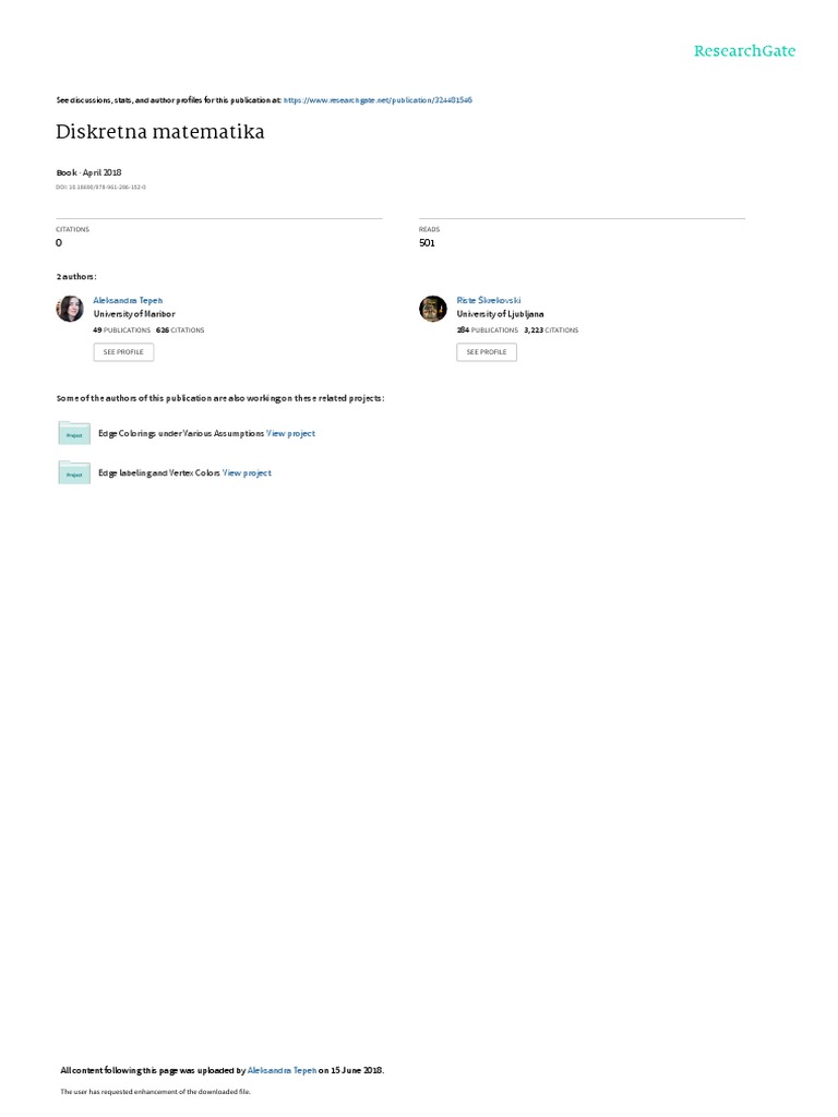 Diskretna Matematika | PDF