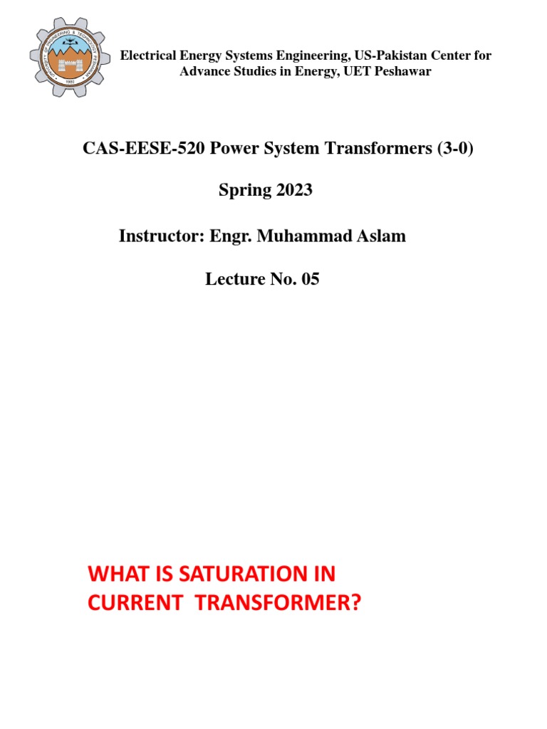 Lecture No 5 | PDF | Transformer | Equipment