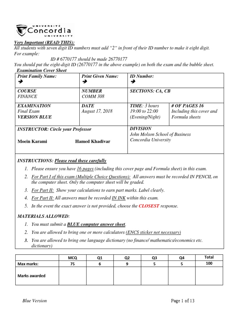 34 Comm 308 Final Exam (Summer 2 2018) | PDF