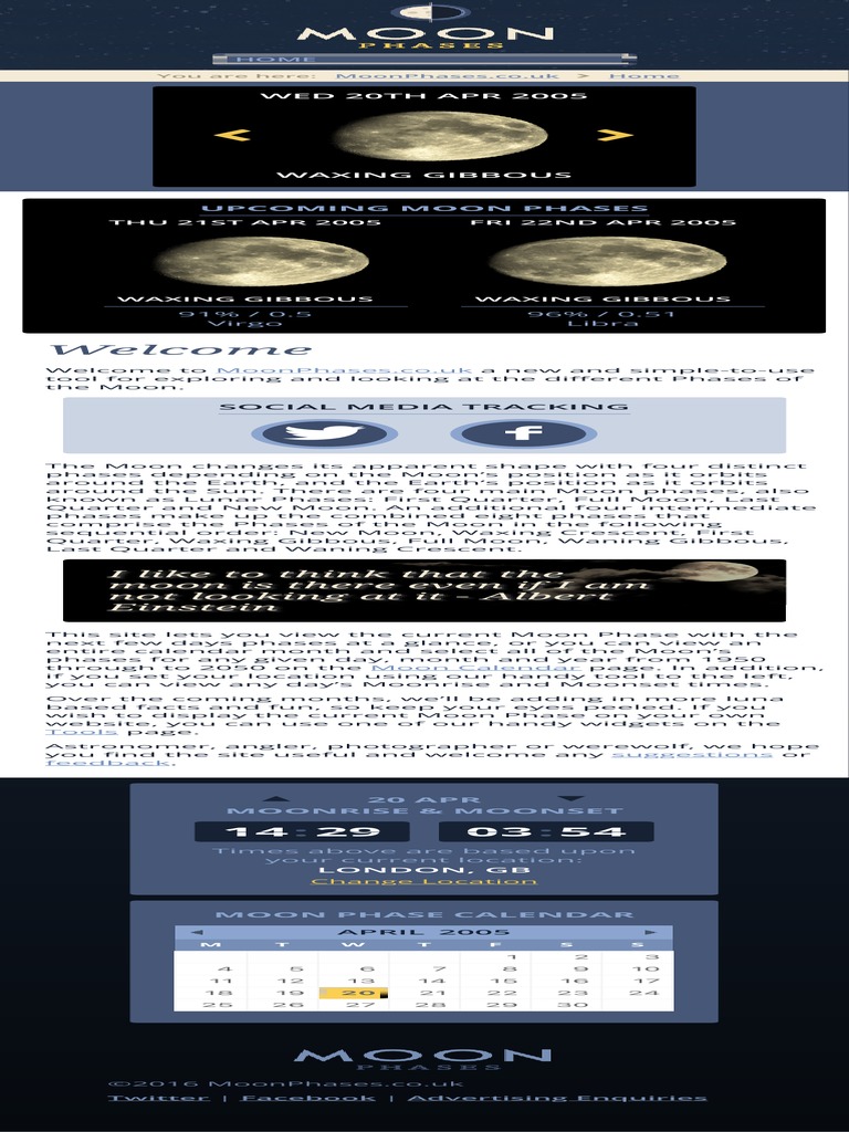 Moon Phases Current Moon Phase and Monthly Moon Phase Calendar | PDF