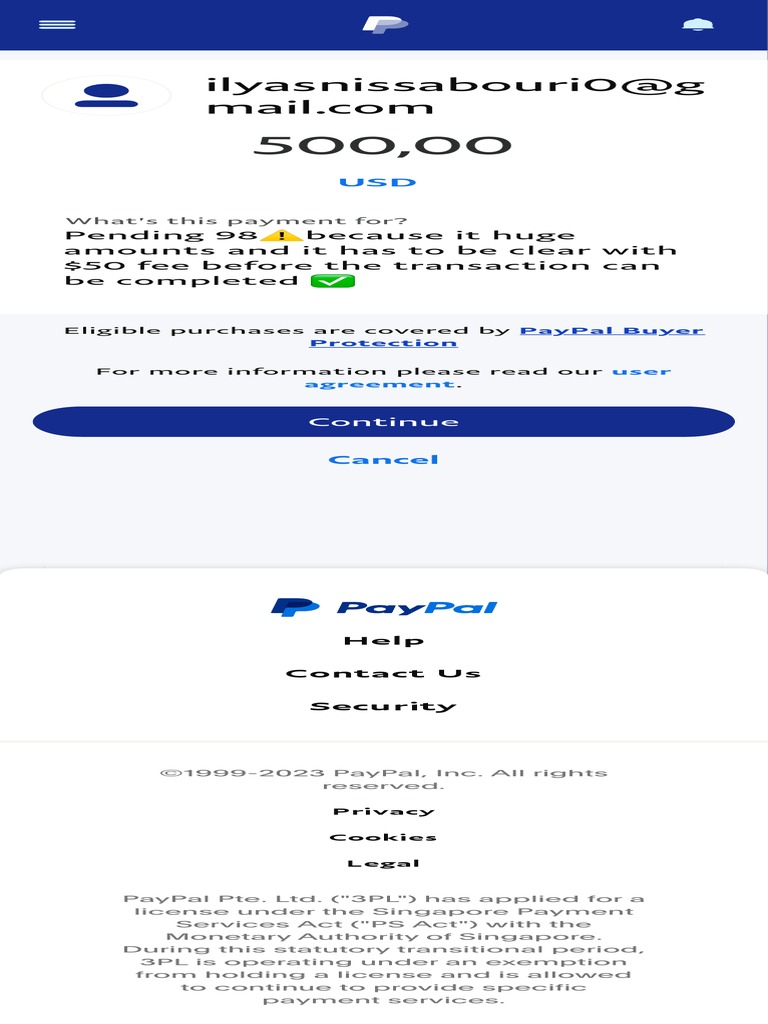 PayPal Send Money Preview | PDF