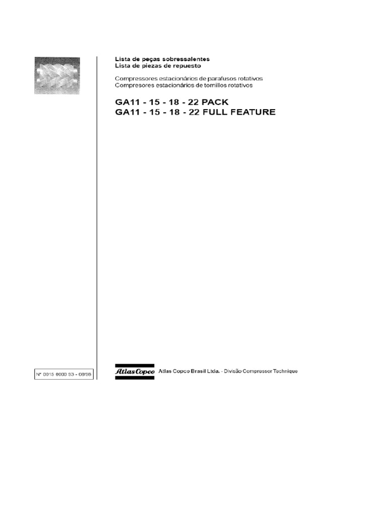 Lista de Peças GA11 - GA15 - GA18 - GA22 | PDF