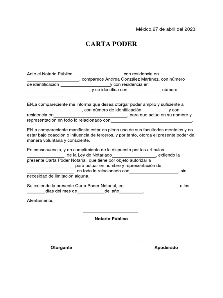 Poder Notarial | PDF