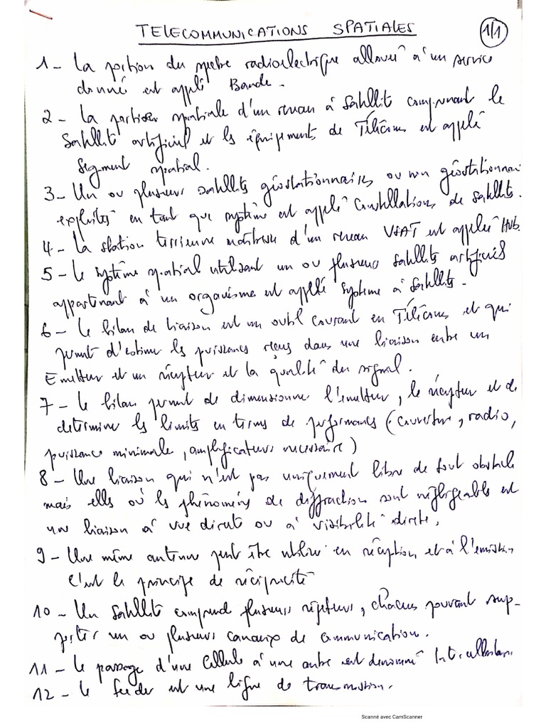 Télécommunications Spatiales | PDF