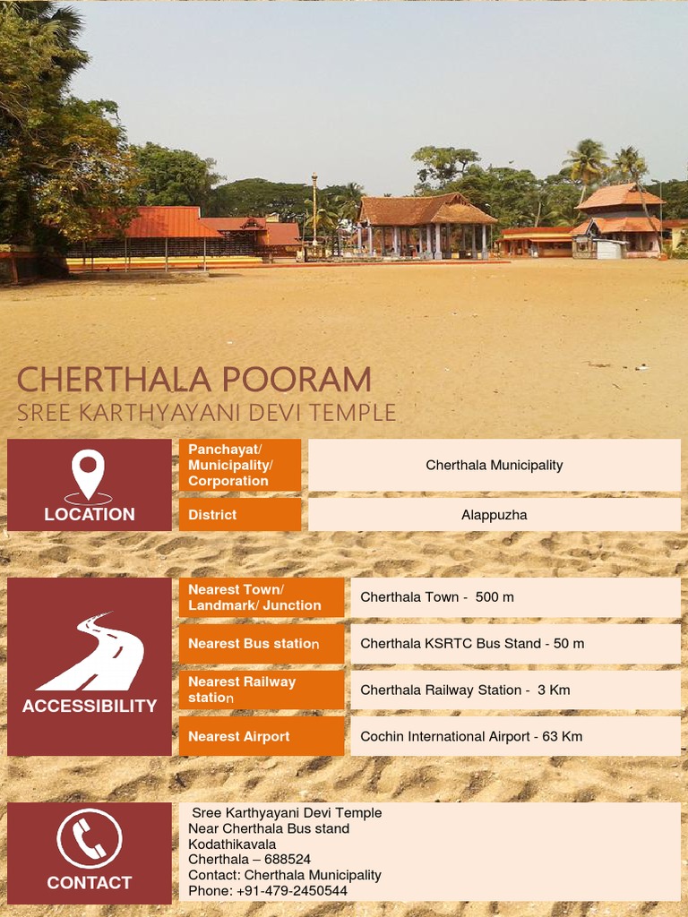 Cherthala Pooram: Sree Karthyayani Devi Temple | PDF