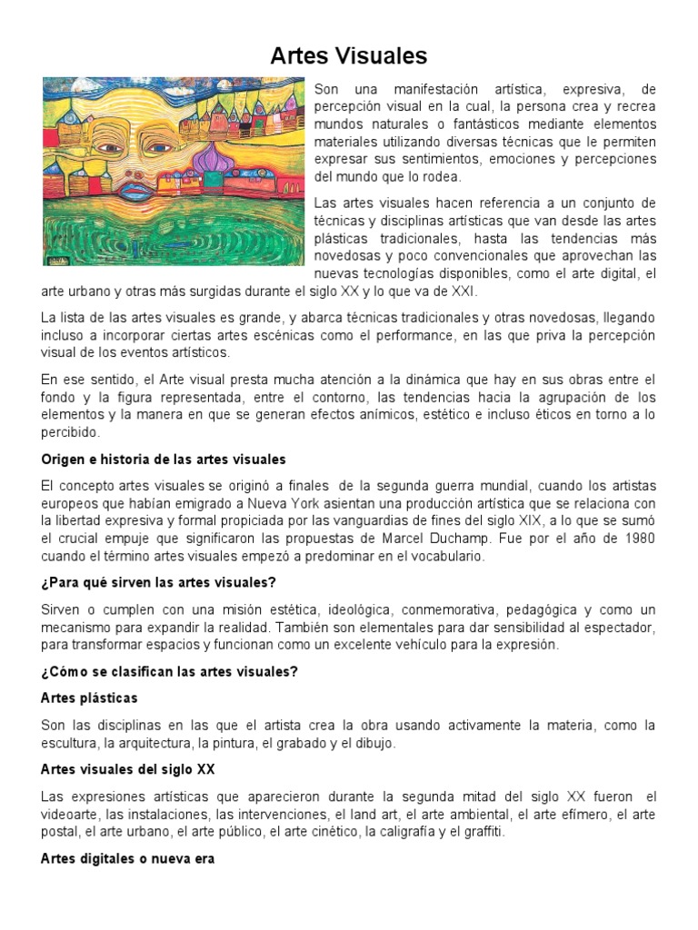 Artes Visuales | PDF | Dibujo | Pinturas