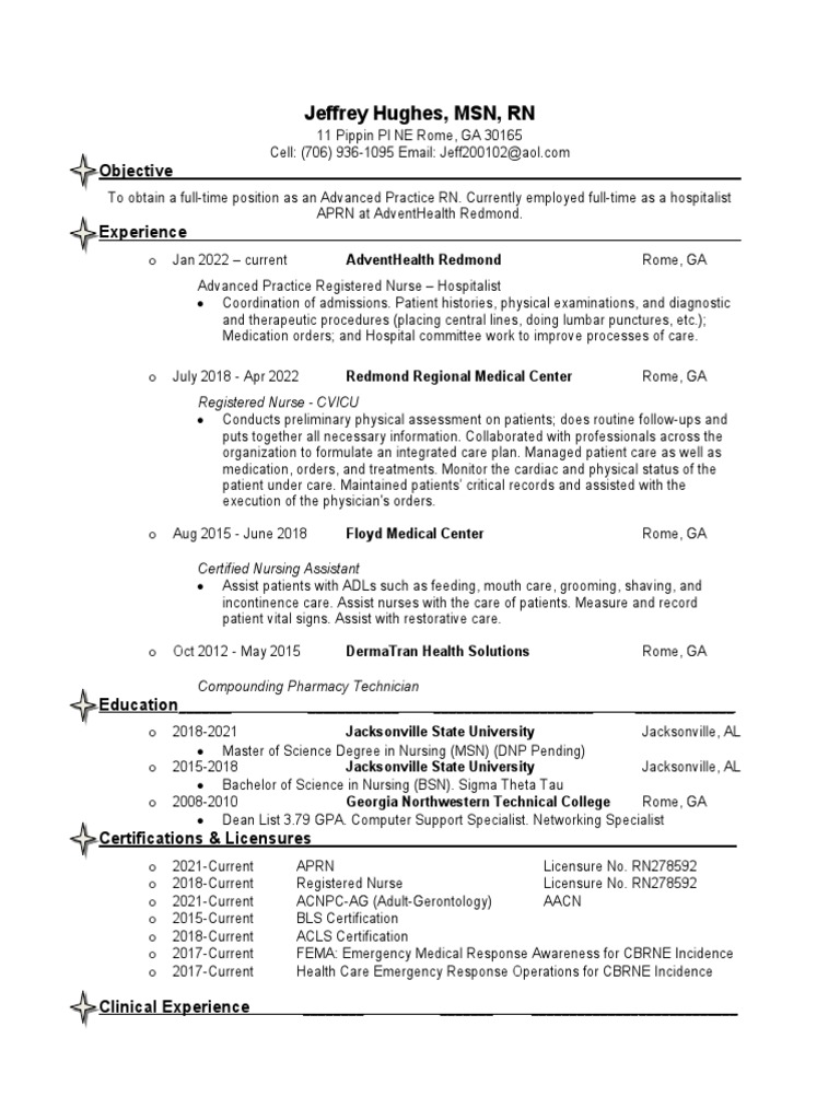 Resume 2 | PDF | Nursing | Hospital
