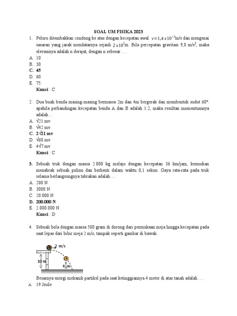 Bank Soal Am Fisika 2023 | PDF