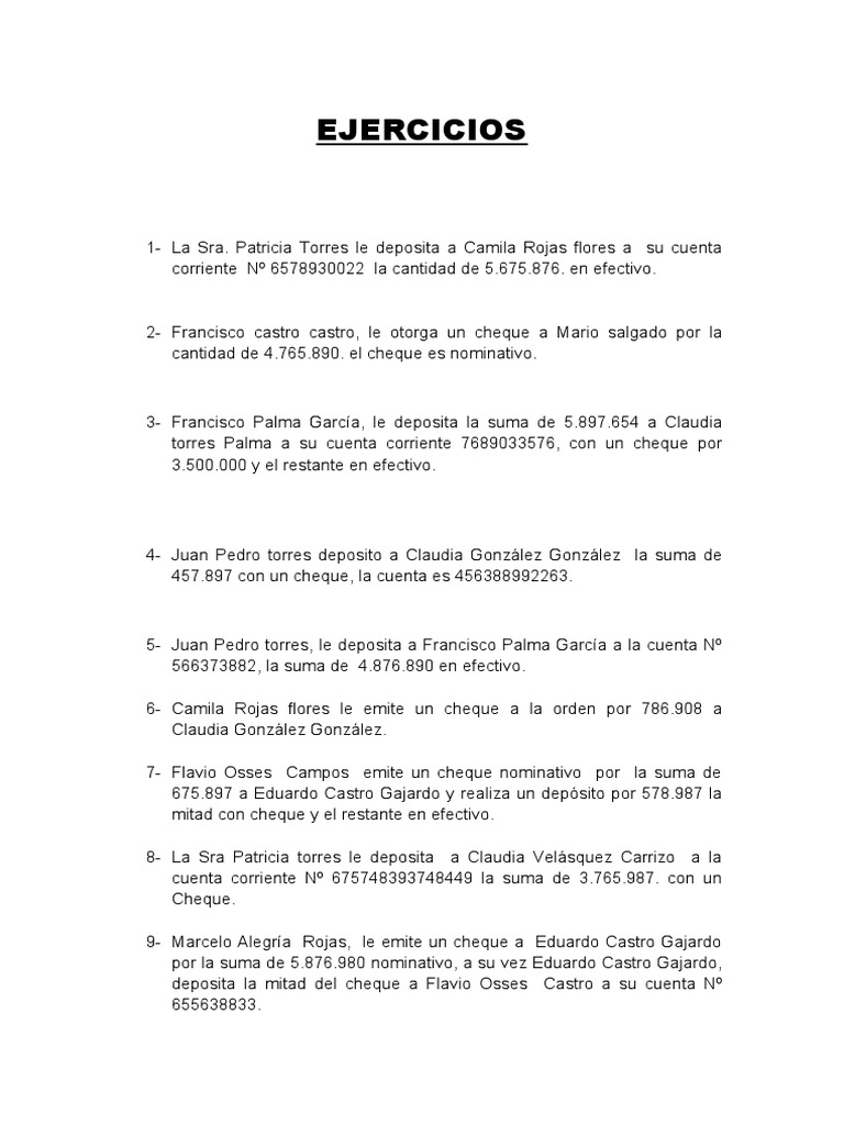 Copia De Ejercicios Cajero Bancario Pdf