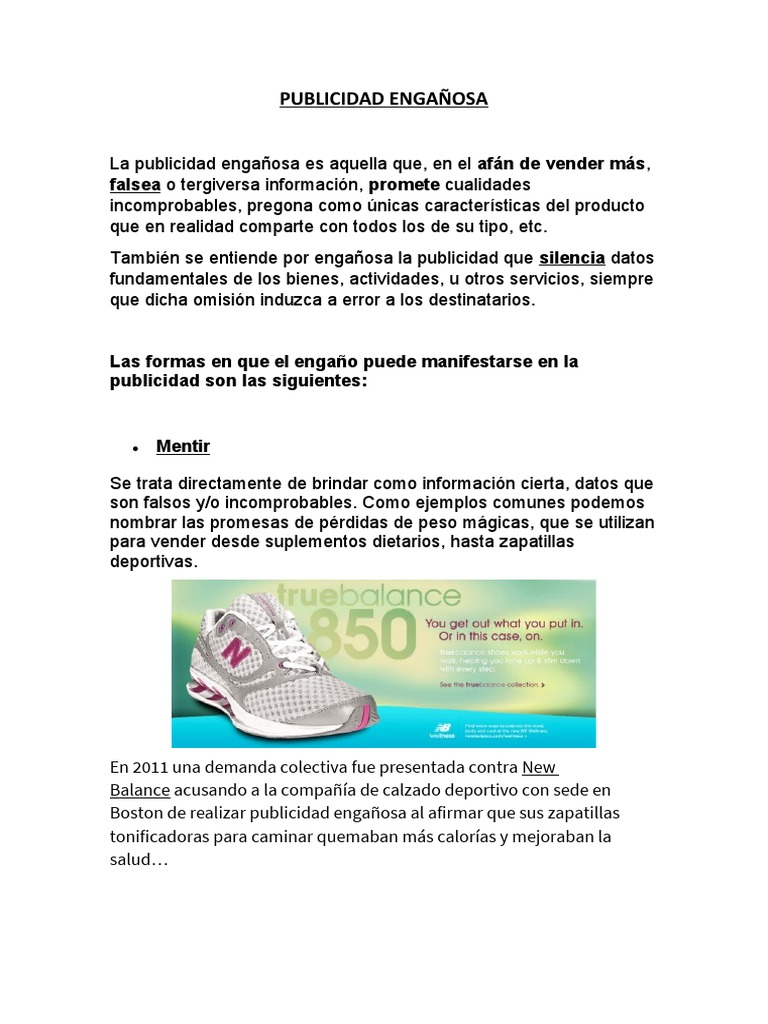 Publicidad Engañosa | PDF