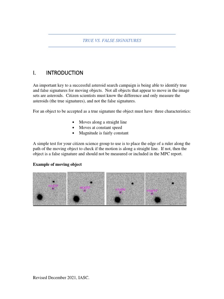 Revised Signature Guide | PDF | Asteroid | Physical Sciences