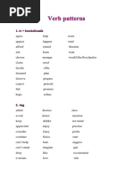 Verb Patterns List PDF | PDF | Verb