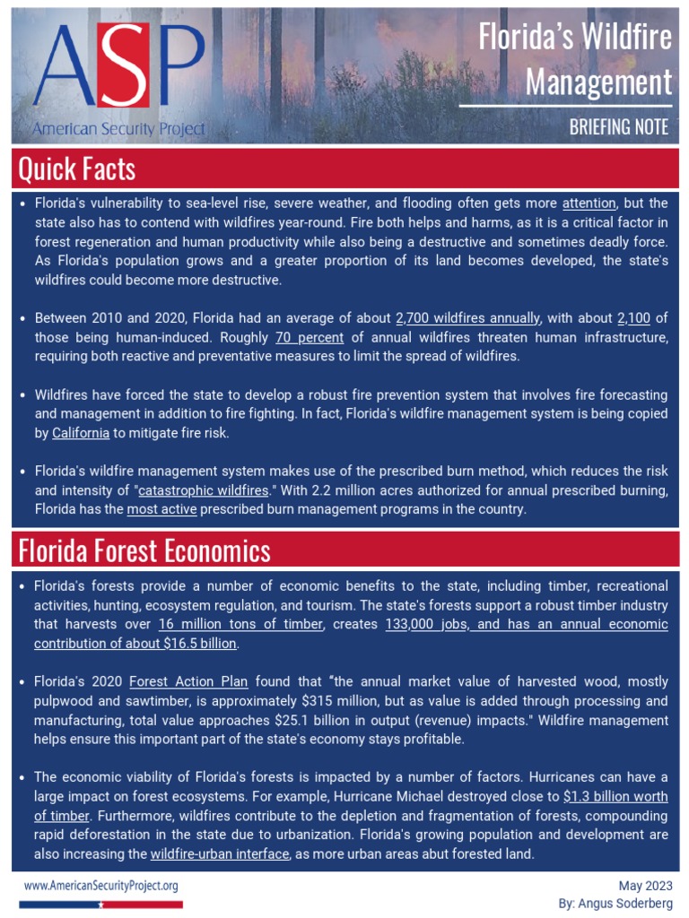Florida Wildfire Management | PDF | Wildfire | Forests