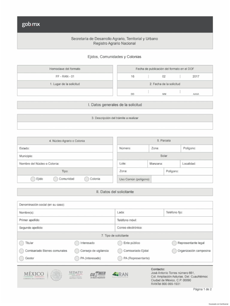 FF-RAN-01 Con Instructivo | PDF