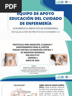 Cuidado de Enfermería para Retiro Del Catéter Venoso Central CVC | PDF ...