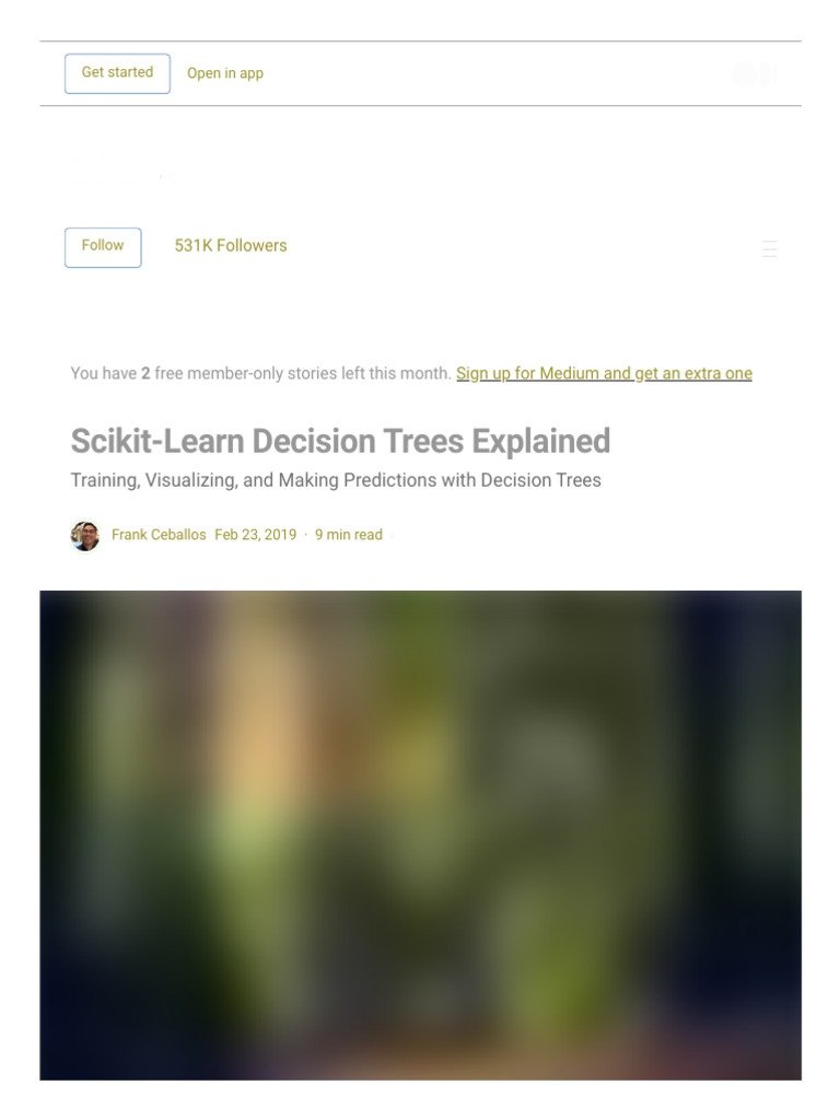 Scikit Learn Decision Trees Explained By Frank Ceballos Towards 9033