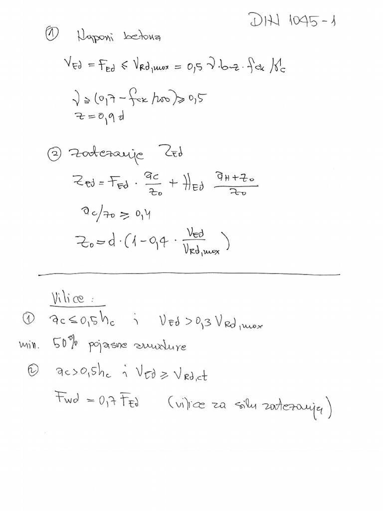 Primjer Zadatka I Najnoviji Proračun Po DIN-u | PDF