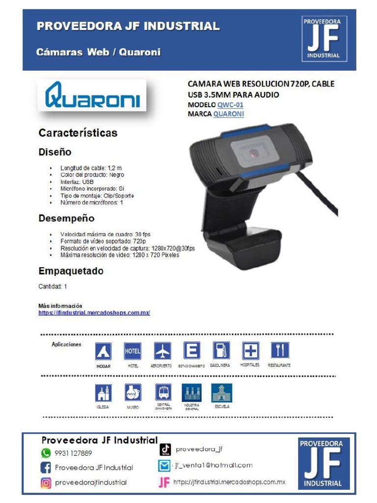 Camara Web Quaroni QWC-01 | PDF