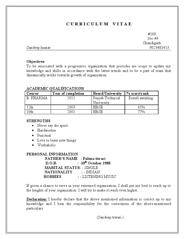 Resume Sandeep Tiwari | PDF
