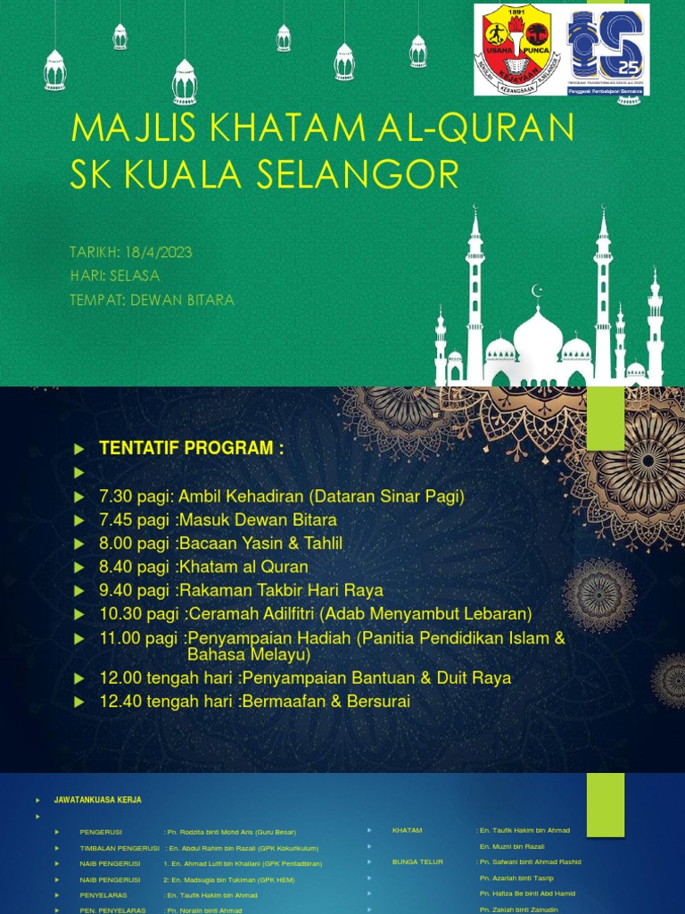 Buku Program Majlis Khatam Al-Quran | PDF