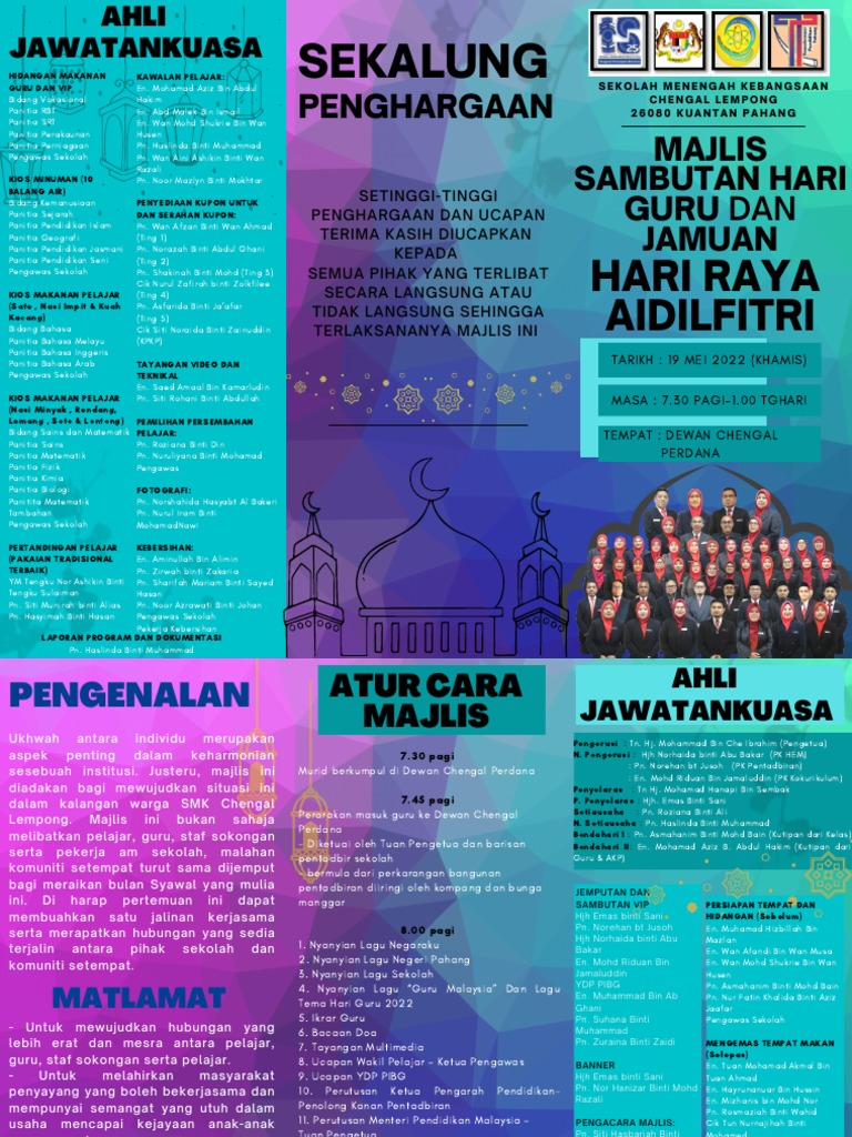 Brochure Majlis Hari Raya | PDF