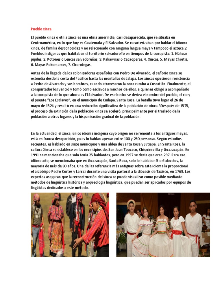 Pueblo Xinca | PDF | Pueblos mayas | Pueblos indígenas de América Central