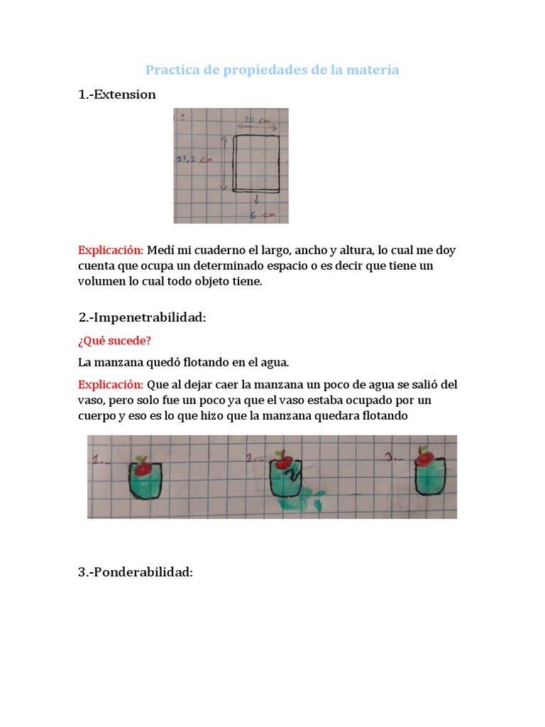 Practica de propiedades de la materia | PDF | Importar | Física ...