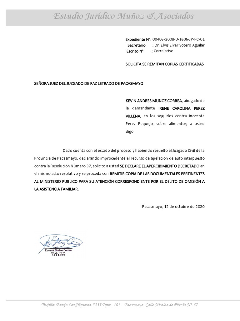 Remitan Copias Certificadas | PDF