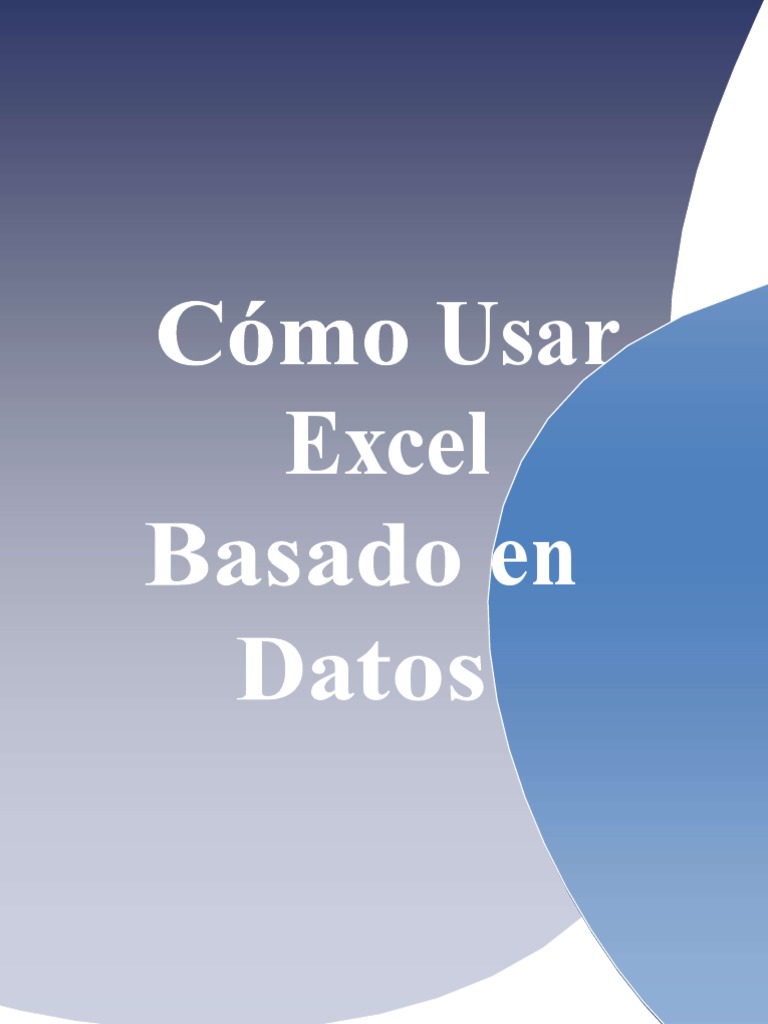 Guia de Excel para Manejo de Bases de Datos | PDF