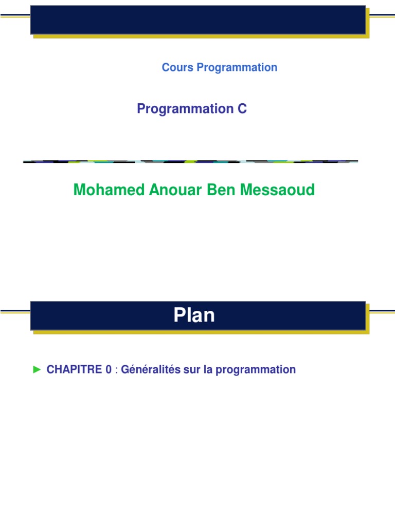 Cours C Chap 0 | PDF