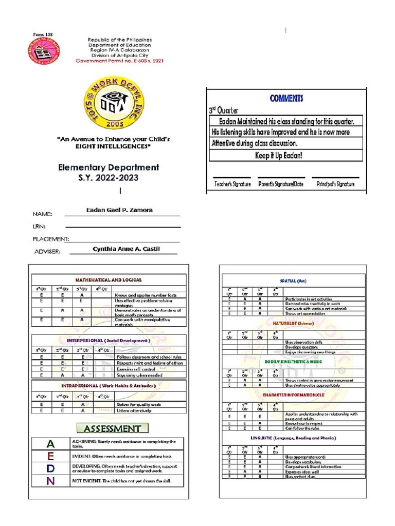 Grade 1 Cards Snipped | PDF