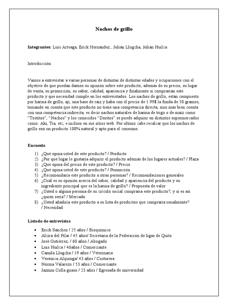 Nachos de Grillo | PDF | Cocina, comidas y vino