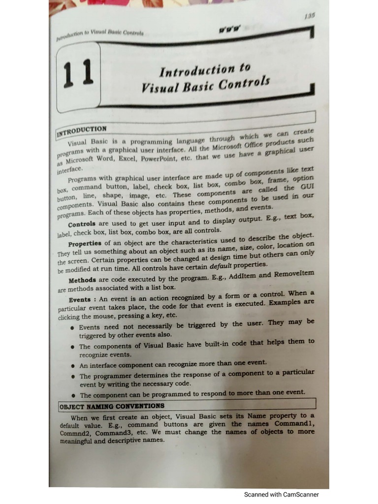 Chapter 11 Introduction To Visual Basic Controls | PDF