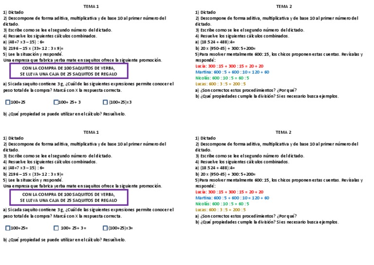 Evaluacion De Matematicas Pdf Matemáticas