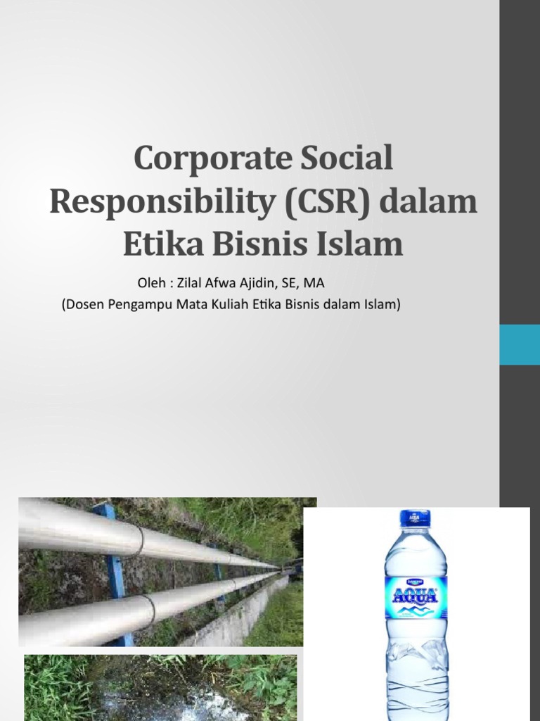 CSR Dalam Etika Bisnis Islam | PDF