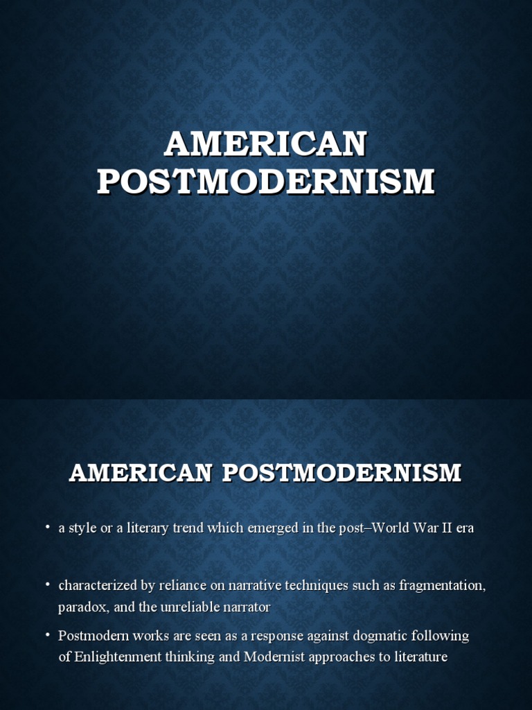 American Postmodernism | PDF | Postmodern Literature | Aesthetics